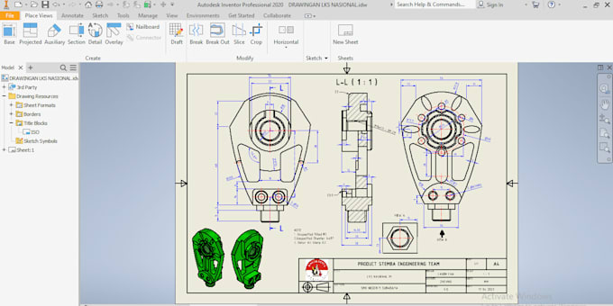 Make 2d technical drawings, convert sketch to technical drawing by ...