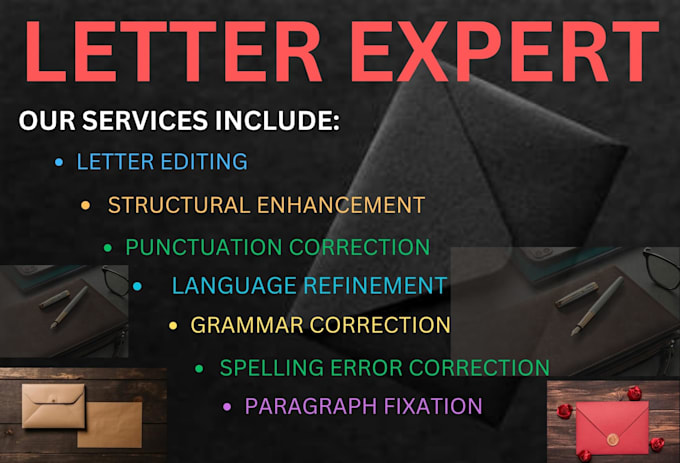 Proofread and edit your letters professionally by Ssusanrose | Fiverr