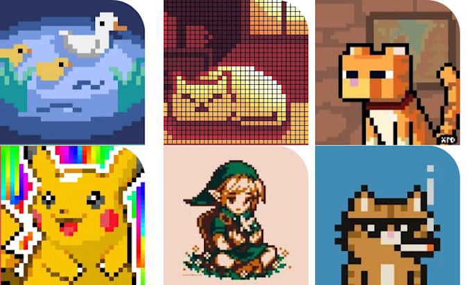 Create a pixel art character design tileset scenario game art 2d ...