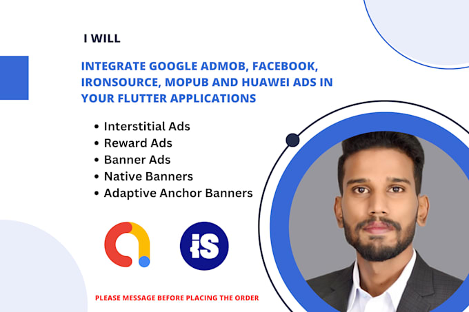 Integrate ads in your flutter app by Usama_nisar001 | Fiverr