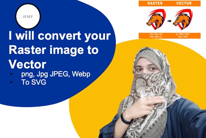 Convert your raster to vector image svg by Hifza333 | Fiverr