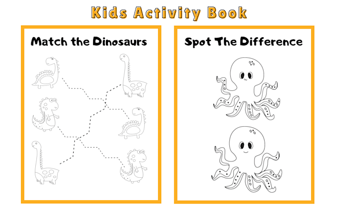 Create custom kids activity book and activity worksheet by Mariaajmal0 ...