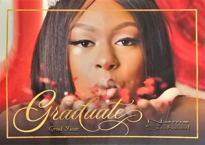 Create grad announcement to reflect you by Mcbradyt | Fiverr