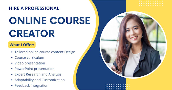 Develop online course content, create online course, lesson plan by ...