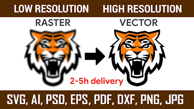 Convert image to vector file, vector tracing, vector logo svg, ai, png ...