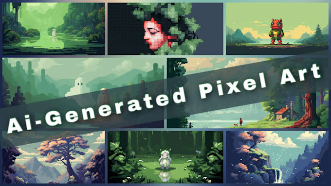 An image using ai with pixel art graphics by Jokarl_jojana | Fiverr