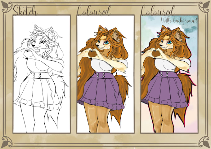 Draw your furry ocs by Clobroski | Fiverr