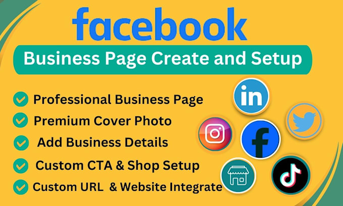 Create and setup facebook business page, setup meta fb shop, ig ...