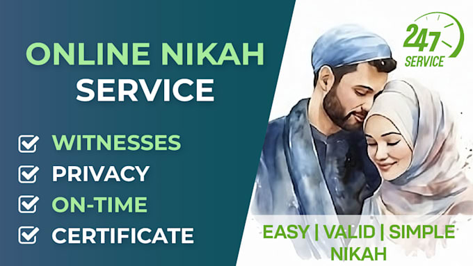 Offer online nikah service, witnesses, certificate, nikah imam by Hafiz ...