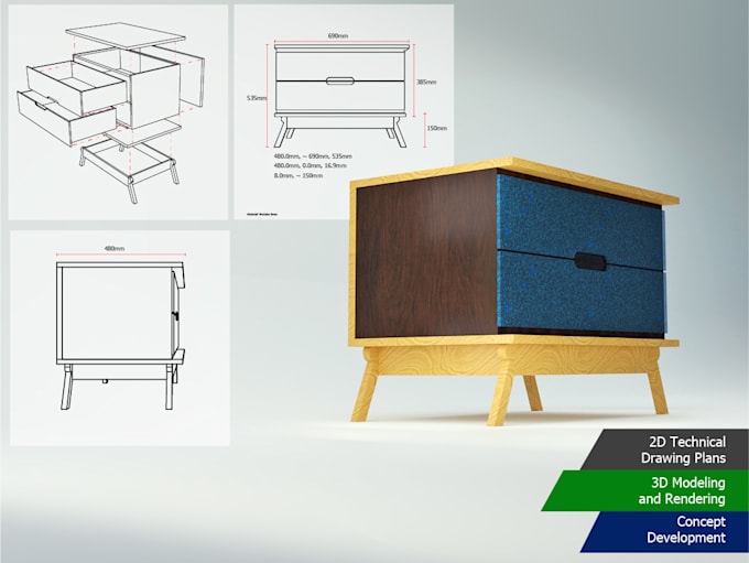 Create 3d modeling and rendering furniture designs by Syaresya | Fiverr