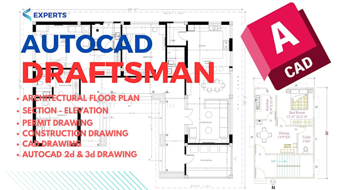 Do architectural floor plan, 2d, 3d, autocad drawing by Rajabarman113 ...