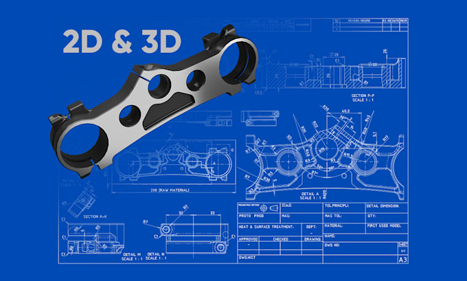 Do 2d and 3d cad modeling by Ahmadgo_ | Fiverr