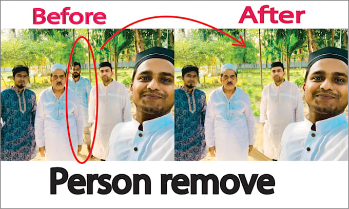 Do remove person by adobe photoshop, unwanted person and object removed ...