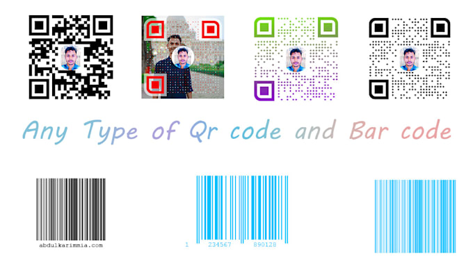 Create professional qr code or bar code with or without logo by ...