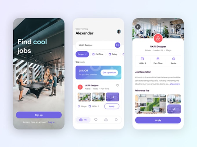 Build advance job board app, recruitment hiring staffing agency app and ...