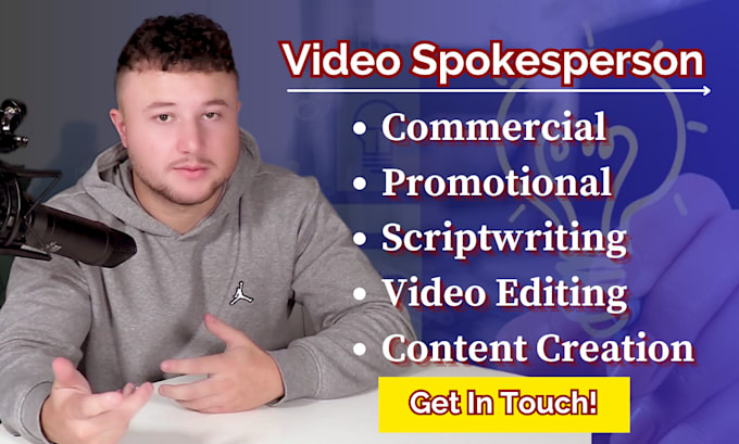 Commercial spokesperson video green screen actor host by Primebase | Fiverr