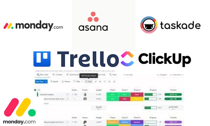 Layout and structure monday, asana,trello, notion, miro, smartsheet taskade by Ashaovin | Fiverr