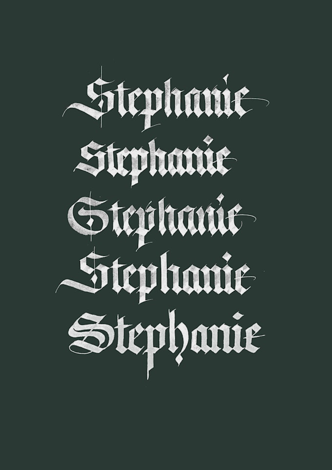 Write in gothic calligraphy for you by Madebyabhay | Fiverr