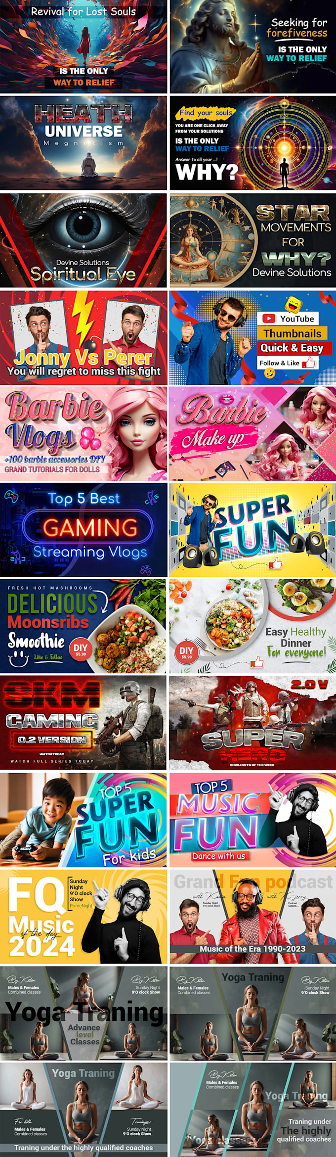 Design eye catching youtube thumbnails by Mihaicosma272 | Fiverr