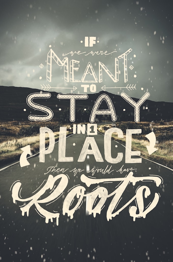 Create a custom hand lettered wordscape on a photograph by Artydinosaur ...