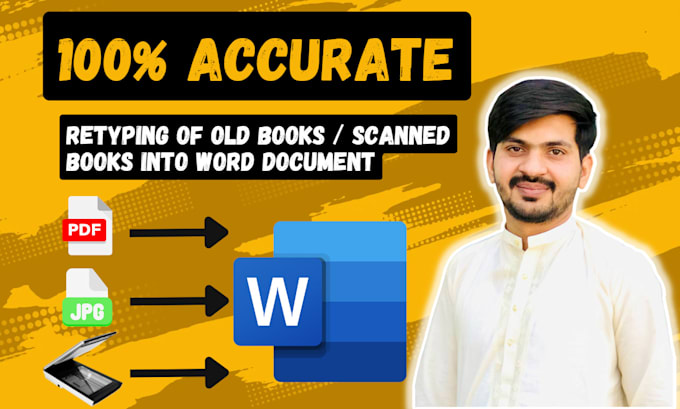 Retype scanned or old books into editable word documents by Ahmedali705 ...