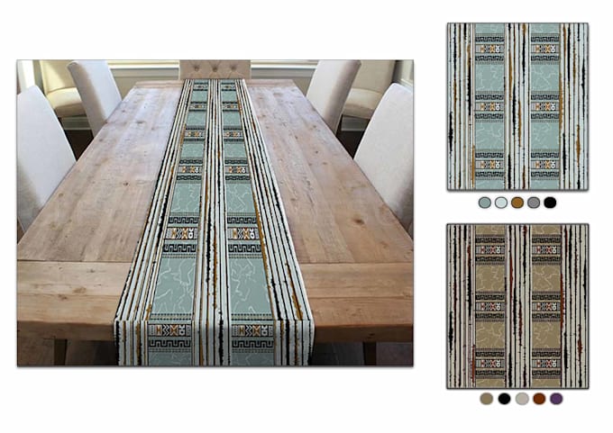 Create seamless patterns, print design for table runners by Ushnaali126 ...