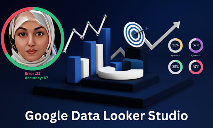 Make google data looker studio interactive dashboard design by ...