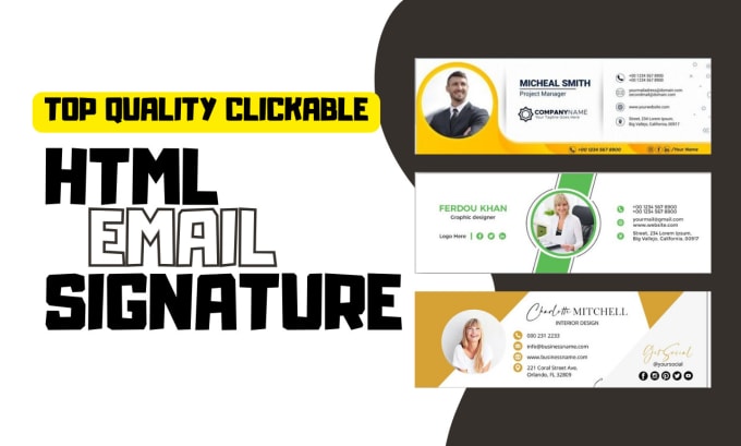 Make clickable html email signature,outlook, gmail signature by Nim ...