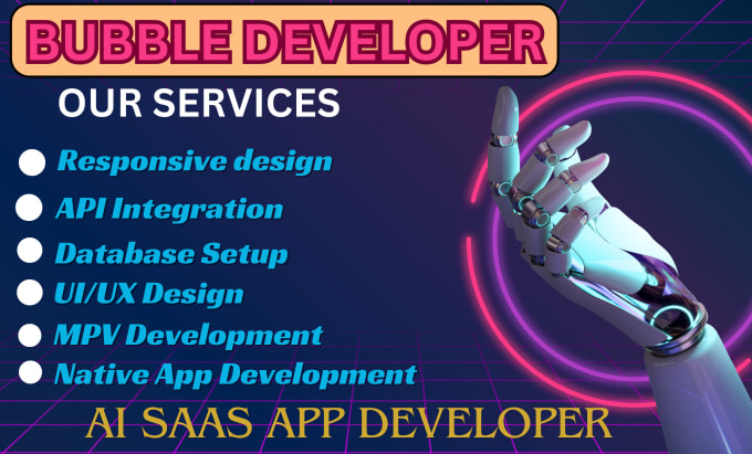 Do bubble io, bubble mvp, bubble saas, ai saas app, ai chatbot, ai web ... Do bubble io, bubble mvp, bubble saas, ai saas app, ai chatbot, ai web ...