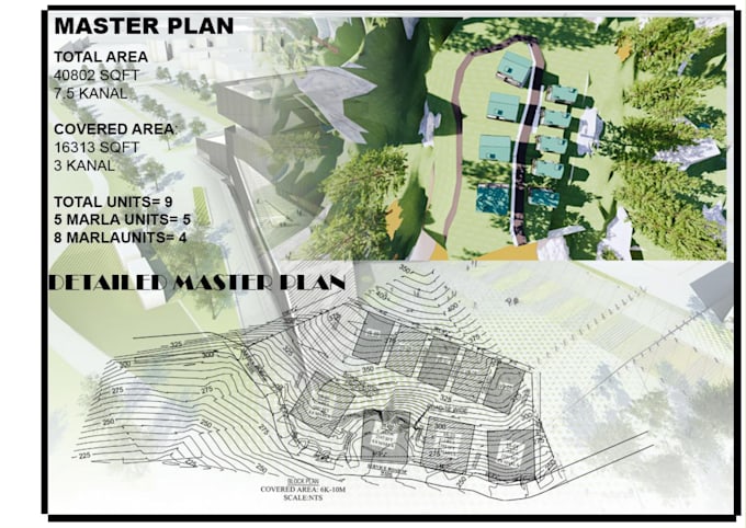 Create site analysis and rendered master plans for your project
