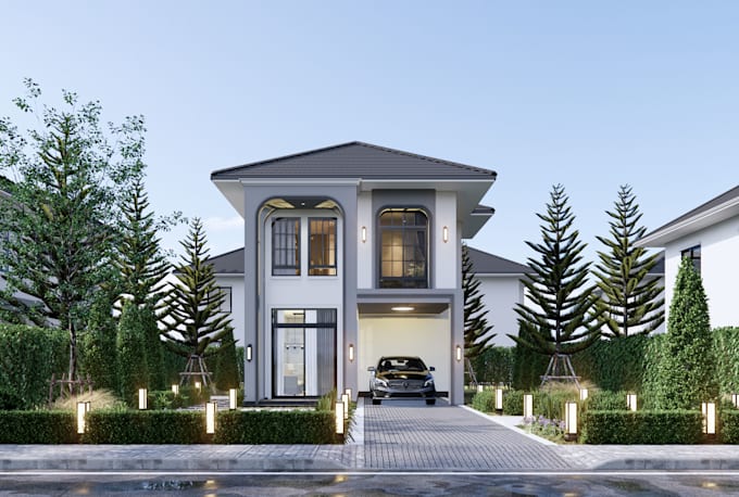 3d house exterior design,interior design,and 3d rendering by Udesign ...