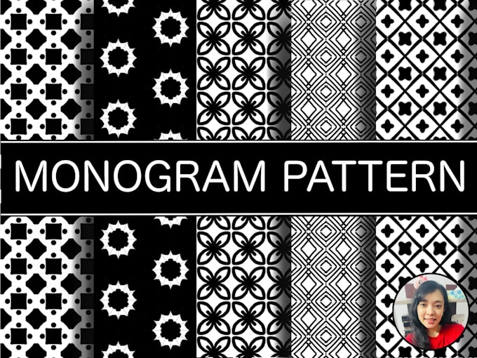 Design seamless monogram pattern for textile, fabric by Sunattra | Fiverr