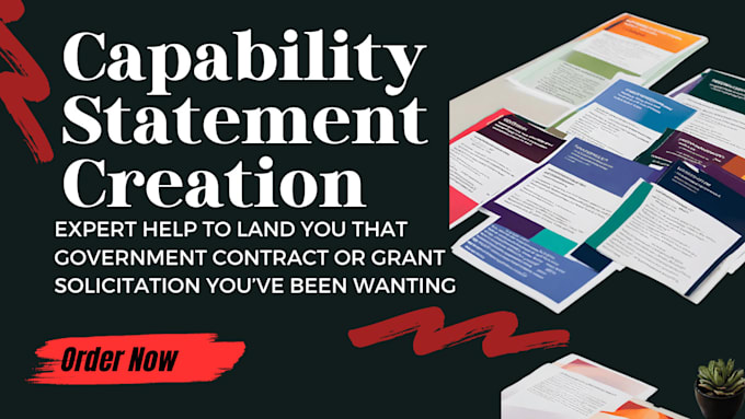 Design a professional and creative capability statement by Crownep | Fiverr