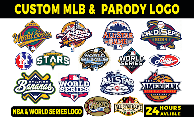 Design custom mlb, nba, world series, all star, and parody logo for ...