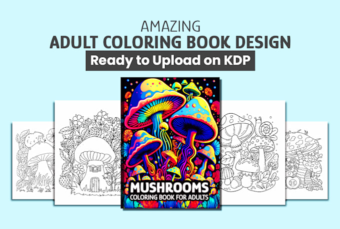 Design adult coloring book cover or coloring pages for kdp by Tricky ...