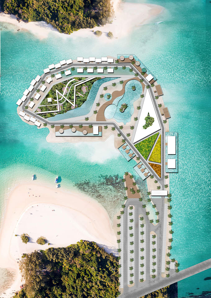 Colored architectural plan and masterplan at any scale by Ini_niki | Fiverr