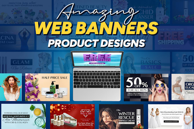 Design professional web banners and ads by Zee_graphics114 | Fiverr