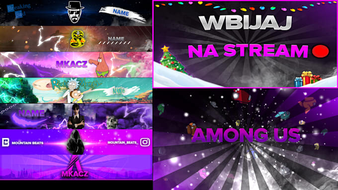 Do banners, thumbnails, overlays, logo, brochures by Patrickbuk | Fiverr