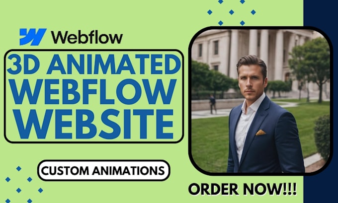 Build an interactive 3d animated webflow website, website animation, 3d website by Charles ...