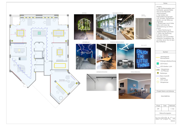 Create a lighting plan with a moodboard by Maribach | Fiverr