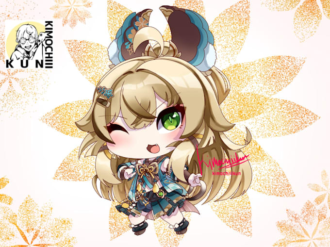 Draw chibi vtuber or character for you by Kimochiiikun | Fiverr