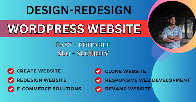 Design, redesign, revamp, copy, clone, customize or responsive wordpress website by Designbilu ...