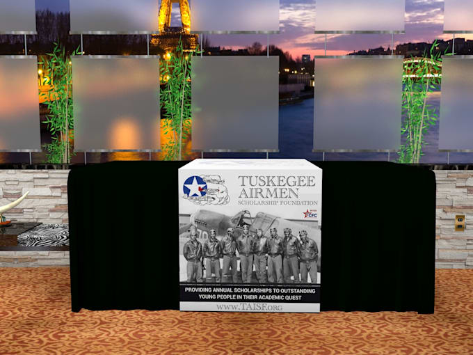 Design your trade show table throw or runner by Dallasn | Fiverr