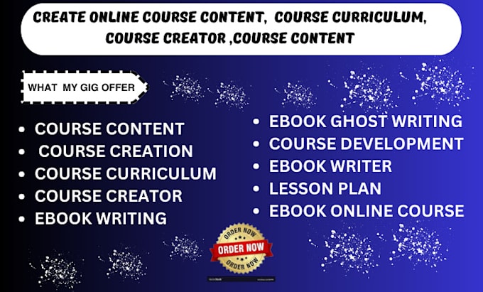 Create online course content, course curriculum, course creator ,course ...