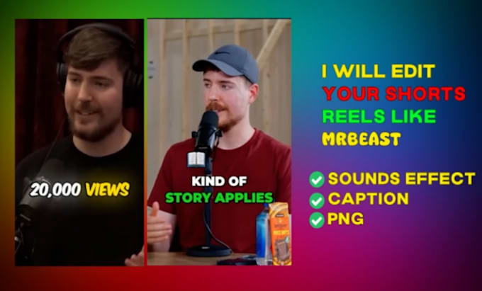 Edit any video just like mr beast, alex by adding captions,emoji, sound ...