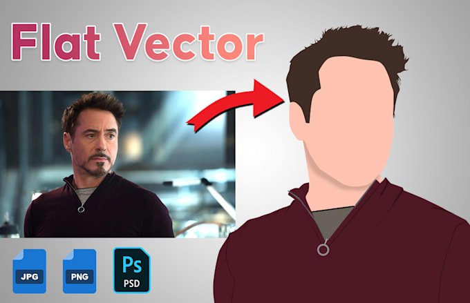 Turn you photos into a minimal flat vector art by Yenuka_k | Fiverr