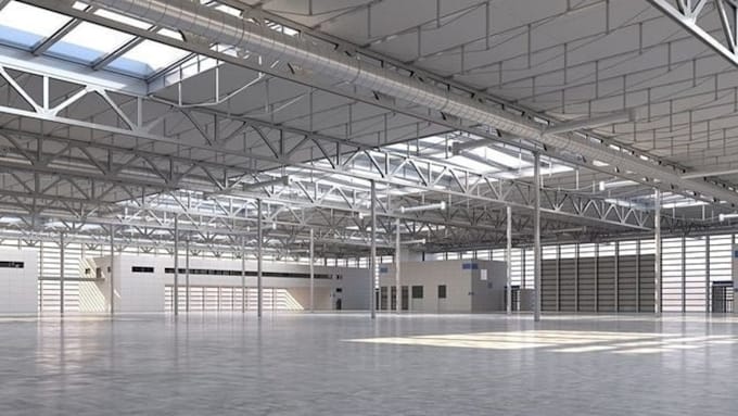 Create warehouse interior design with 3d render by Grook_m | Fiverr