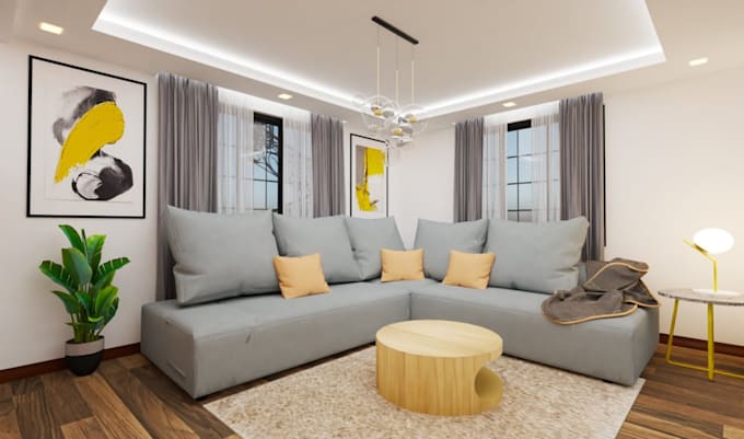 Do interior design renders by Ventx_studio | Fiverr