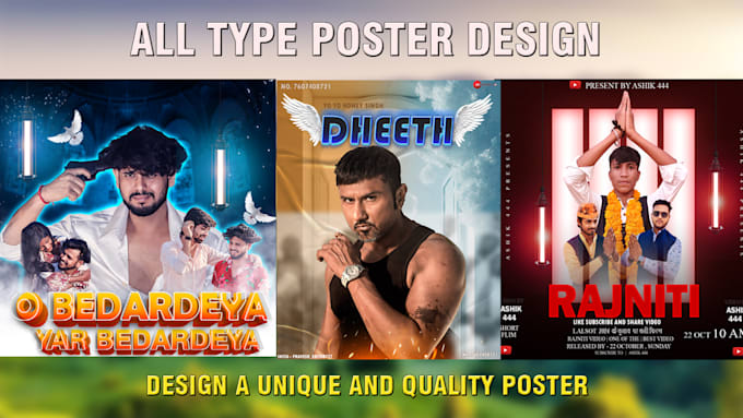 Design song poster, movie poster, and flyer by Pravesh_edit | Fiverr