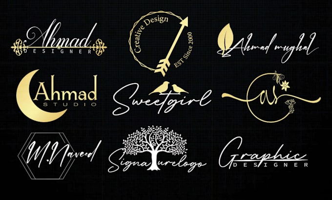 Design luxury modern handwritten signature logo design by Idreesahmad ...